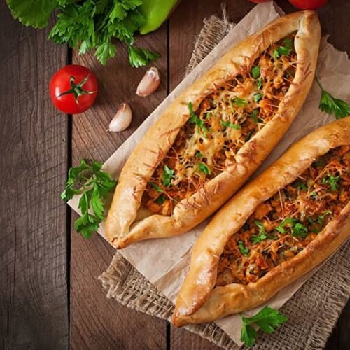 Vegan Spiced Turkish Flatbread Pizza - Traditional Recipes from the Balkans