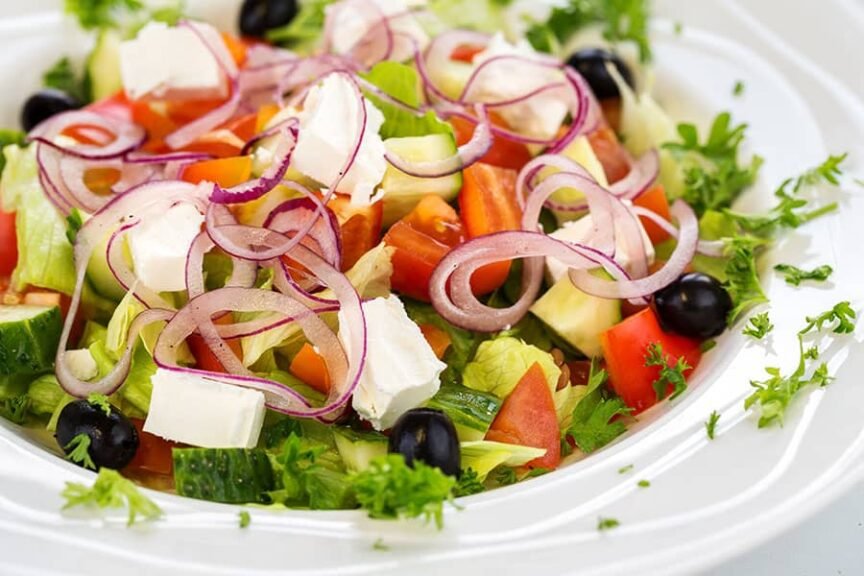 Shopska Salad Recipe (Authentic Bulgarian Tomato & Cucumber Salad)